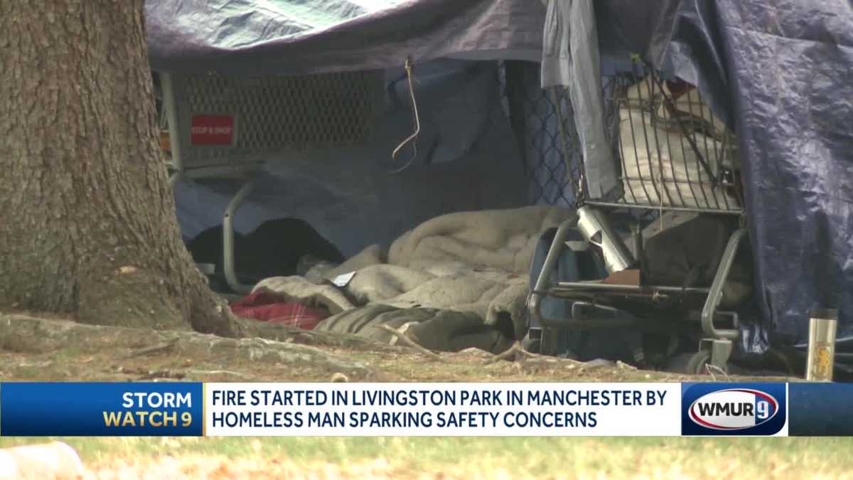 Fire in Manchester park highlights homeless concerns, officials say