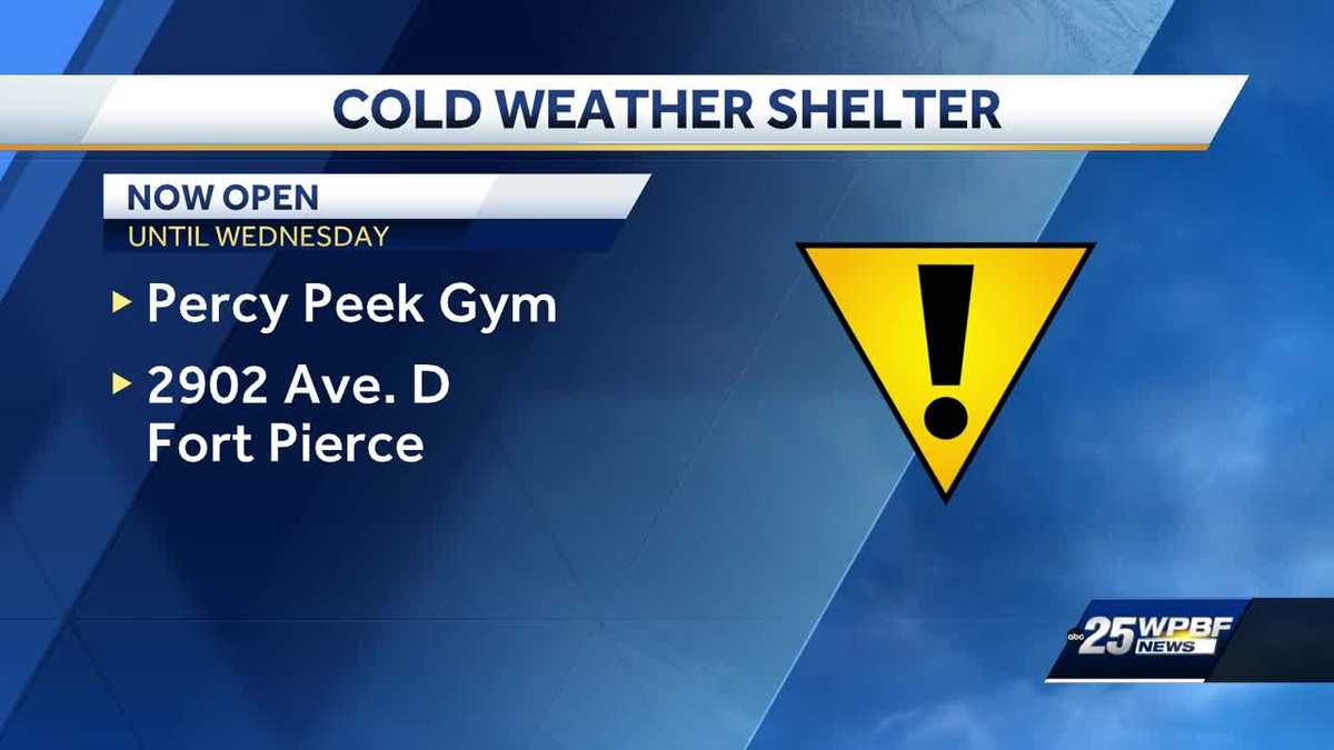 Emergency cold weather shelter open in South Florida