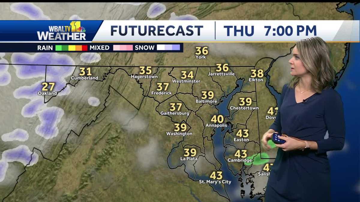 Partly cloudy, windy Thursday in Maryland
