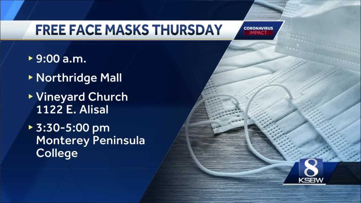 30,000 free masks to be made available in Salinas and Monterey