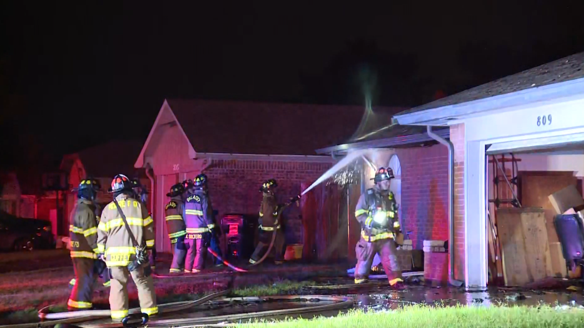 Moore house catches fire during overnight storms