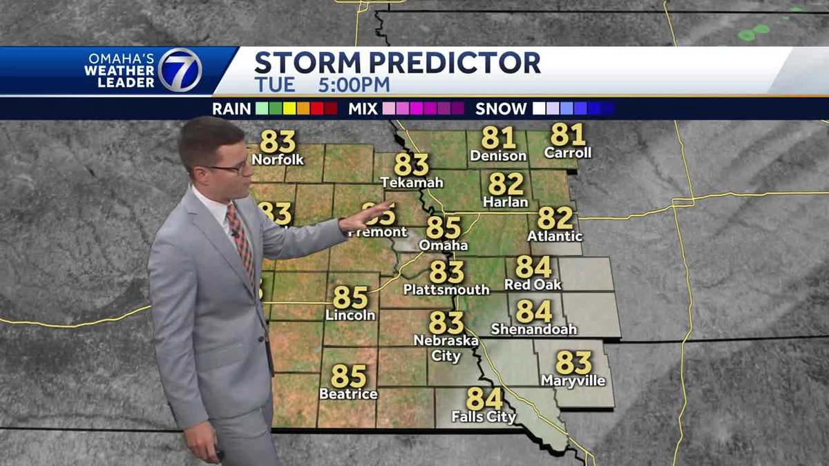 Omaha morning weather forecast for Tuesday, August 12