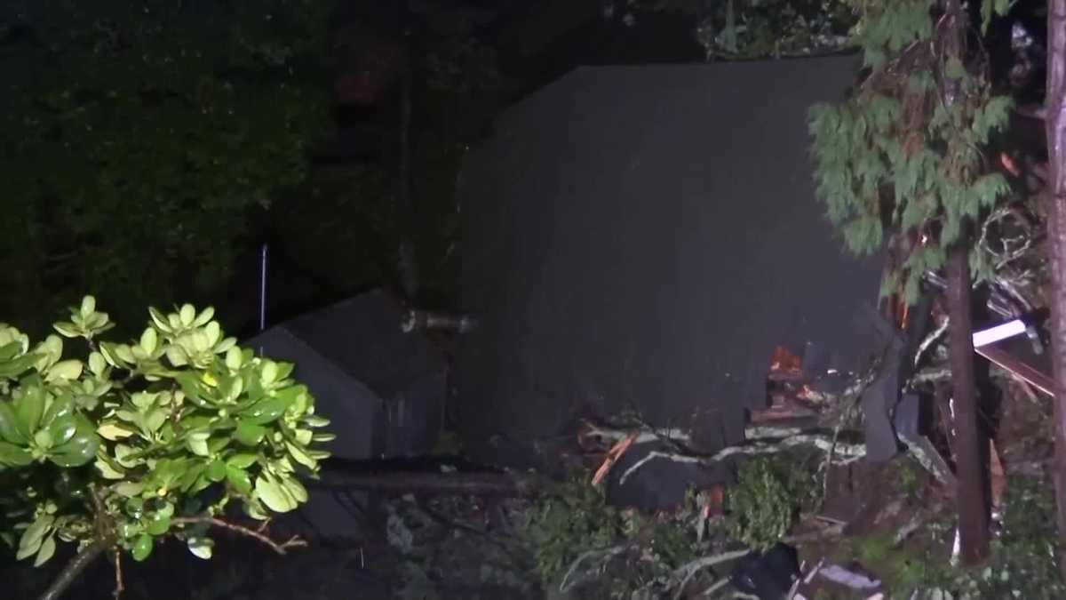 Crews rescue woman from home caught in mudslide Crews rescue woman from home caught in mudslide