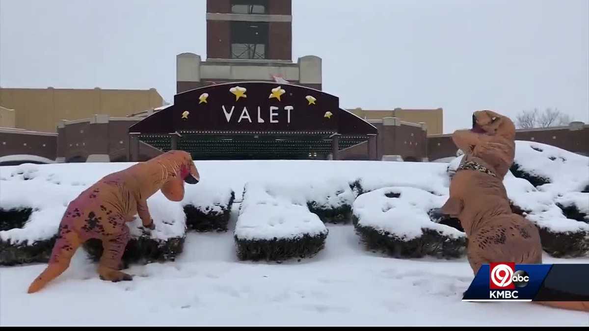 Snowball fight between T-Rexes a Bryan Busby favorite Snowball fight between T-Rexes a Bryan Busby favorite