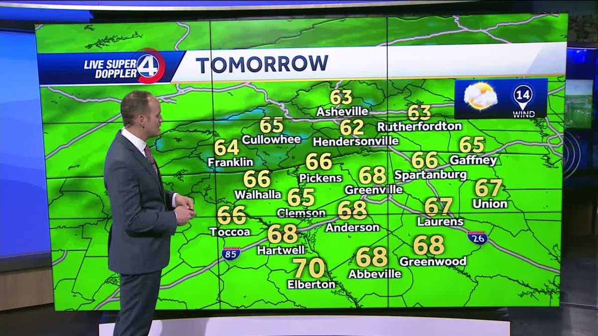 South Carolina: Rain with temperature change ahead