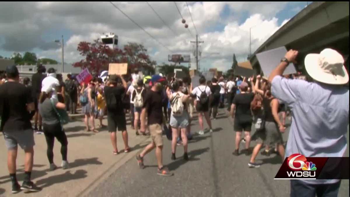 Protesters in Jefferson Parish march for George Floyd, Modesto Reyes