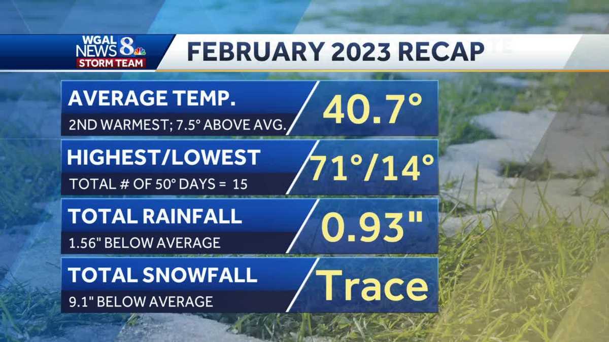 February ranks in top 5 warmest and least snowy Winters