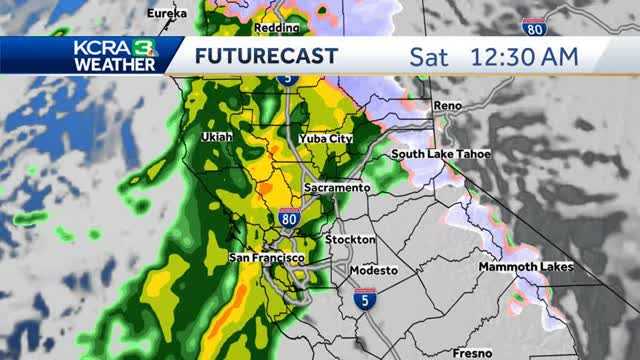 More wet weather with wind, rain and snow in Northern California