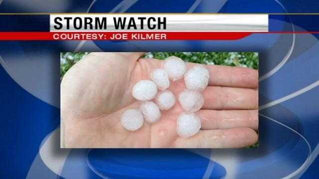 Weird stormy weather pummels Gilroy with hail