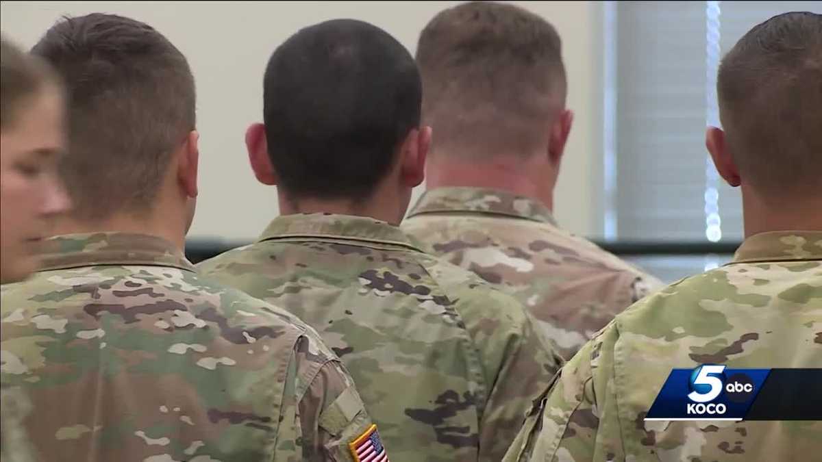 Oklahomans send off 50 National Guard troops to Texas border