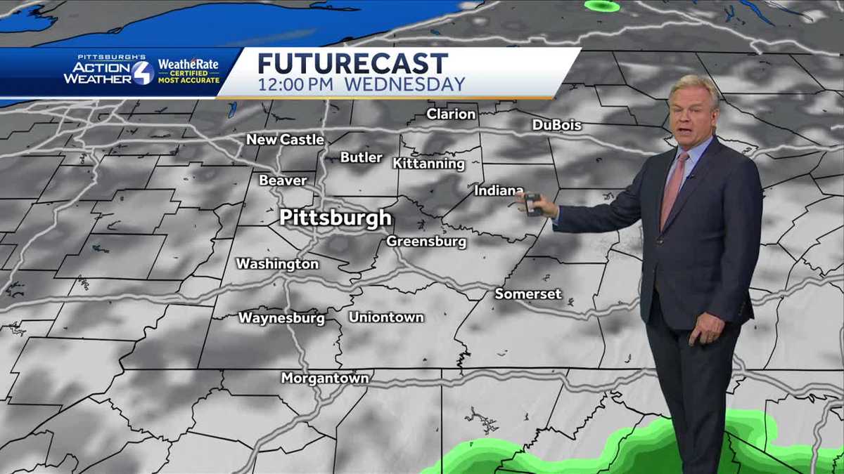 Pittsburgh weather: Partly cloudy Wednesday, rain late