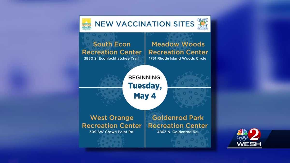 Orange County opening 4 vaccination sites at recreation centers