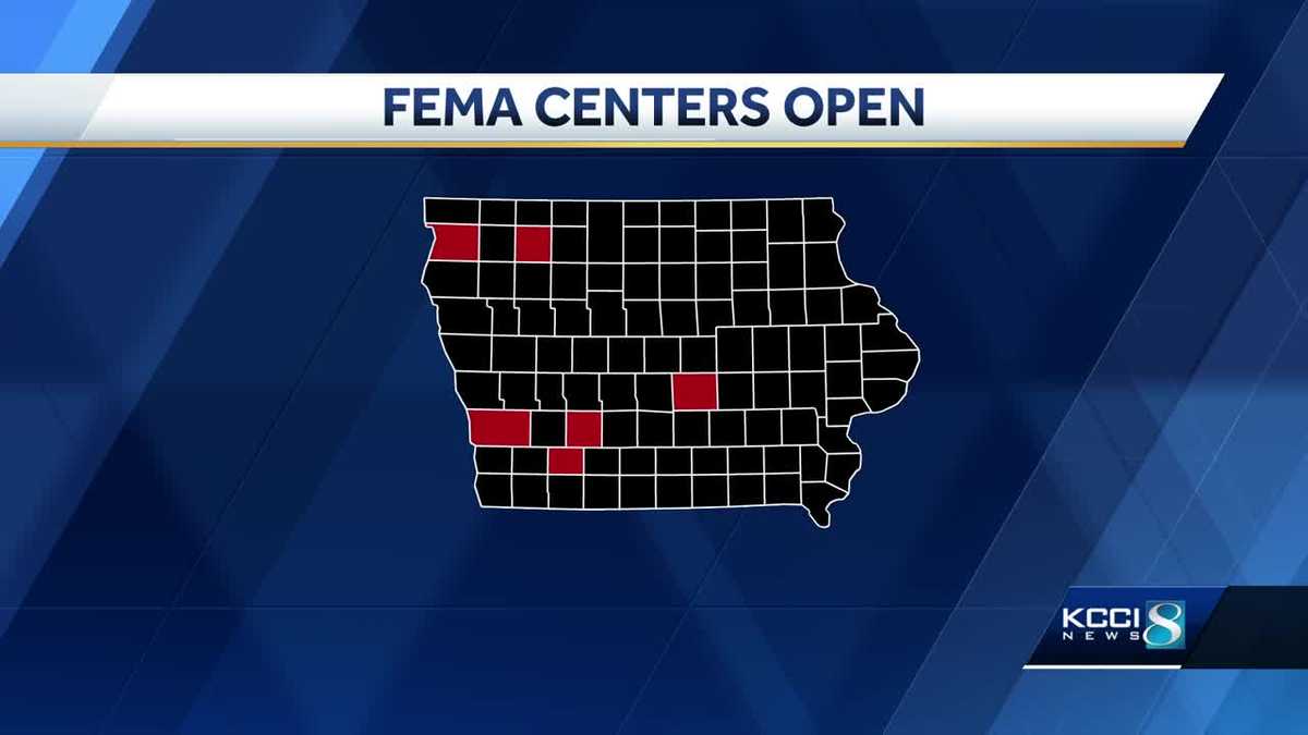 All FEMA locations around Iowa helping with storm relief