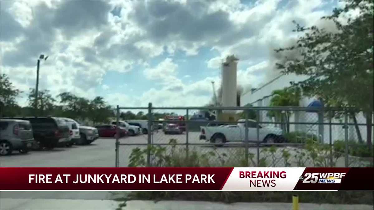 Crews battle fire at junkyard Crews battle fire at junkyard