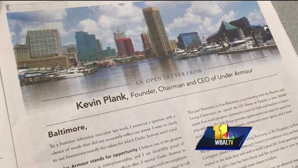 Video: Kevin Plank addresses controversy with ad in Baltimore Sun