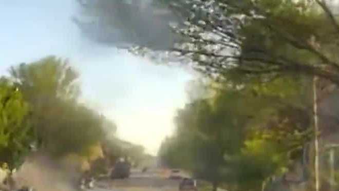 Truck dash camera captures rollover crash on camera
