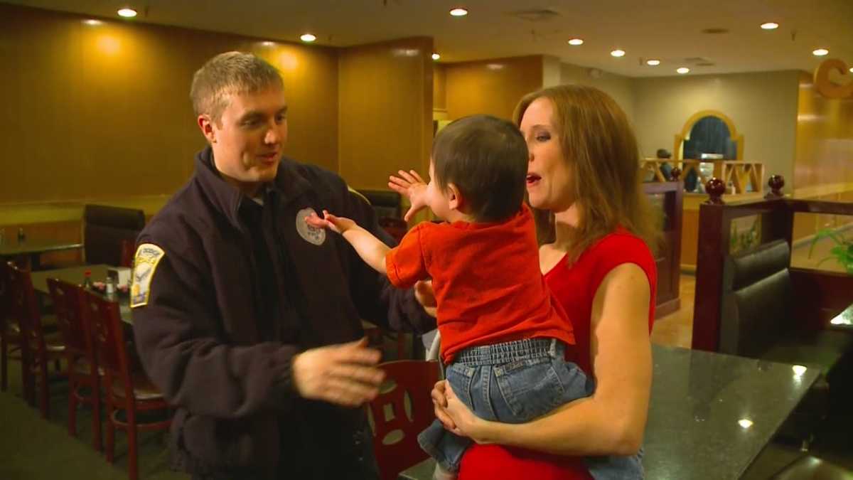 Iowa mom credits officer with saving her son's life