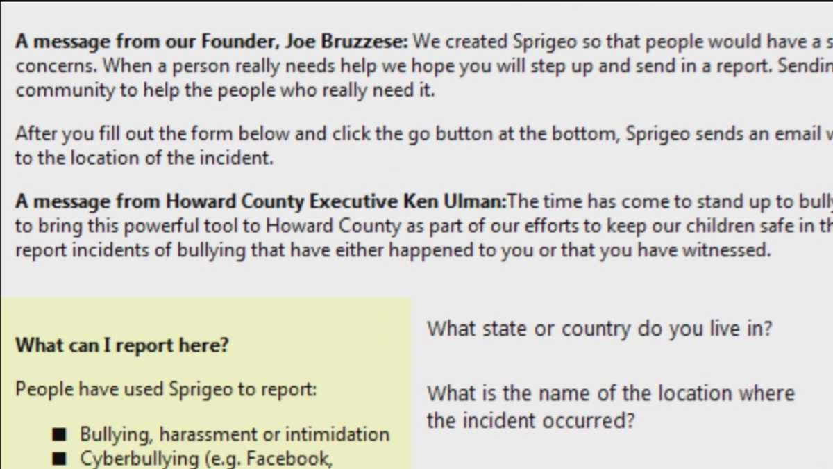 Howard County, Md. implements online bully reporting system