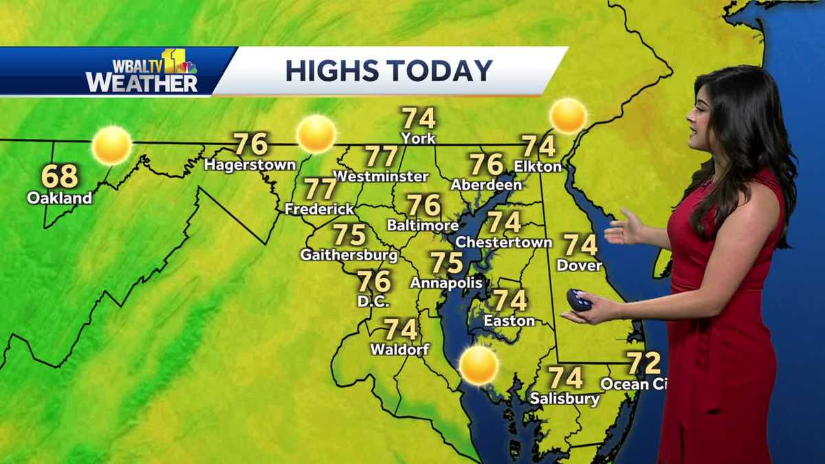 Cooler and less humid Friday, mostly dry weekend ahead