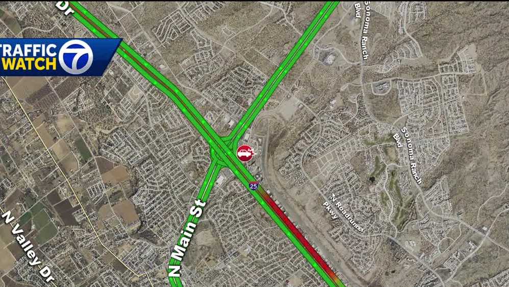 Interstate 25 closed in Las Cruces due to vehicle crash