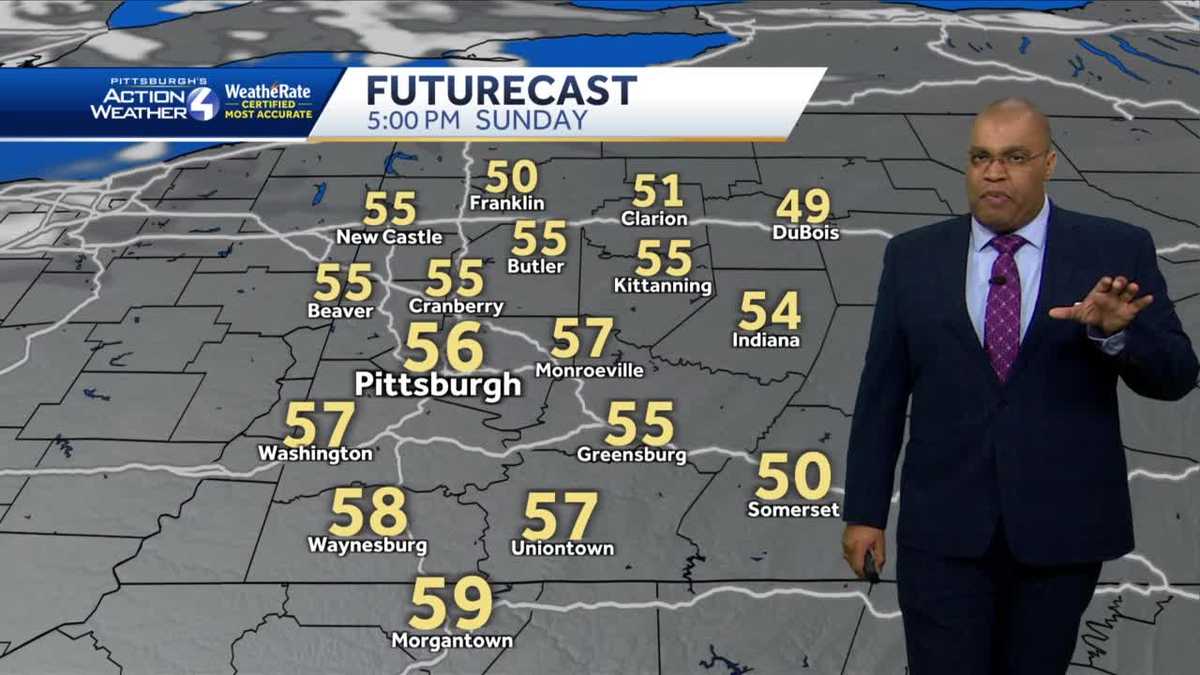 Sunny and less windy Sunday