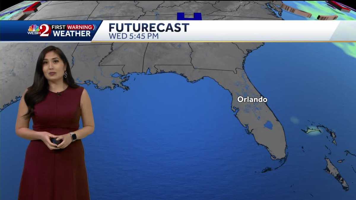 Rain Clearing Central Florida, Temps Drop Overnight