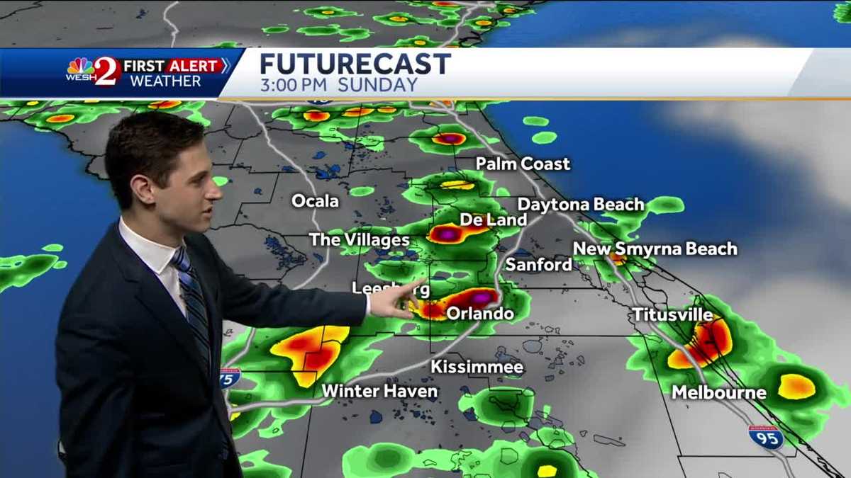 Stormy Sunday afternoon forecast