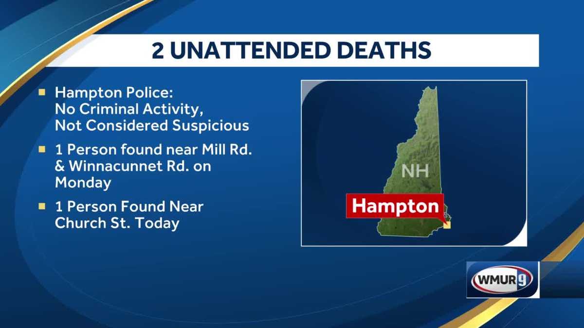 2 unattended deaths in Hampton, NH are not linked to criminal activity