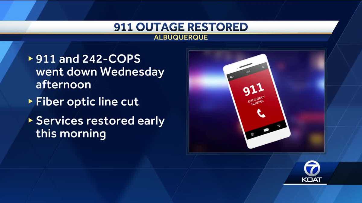 911 outage restored in Albuquerque
