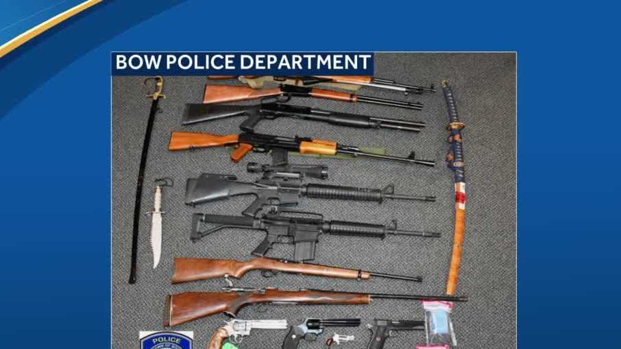 Bow, New Hampshire arrest: Guns, swords, drugs seized