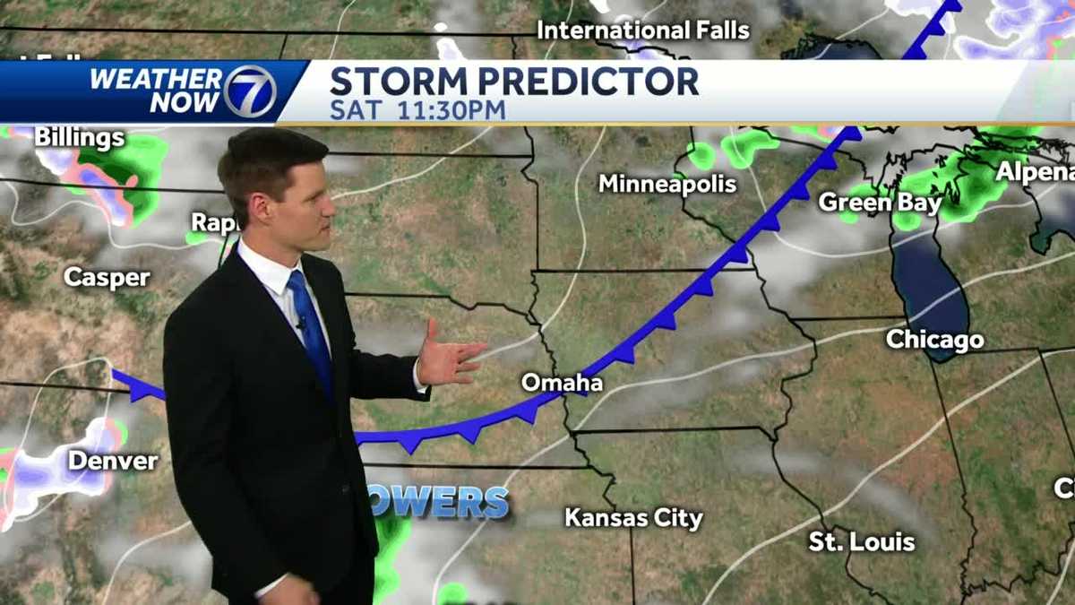 A little cooler Sunday after cold front moves through tonight