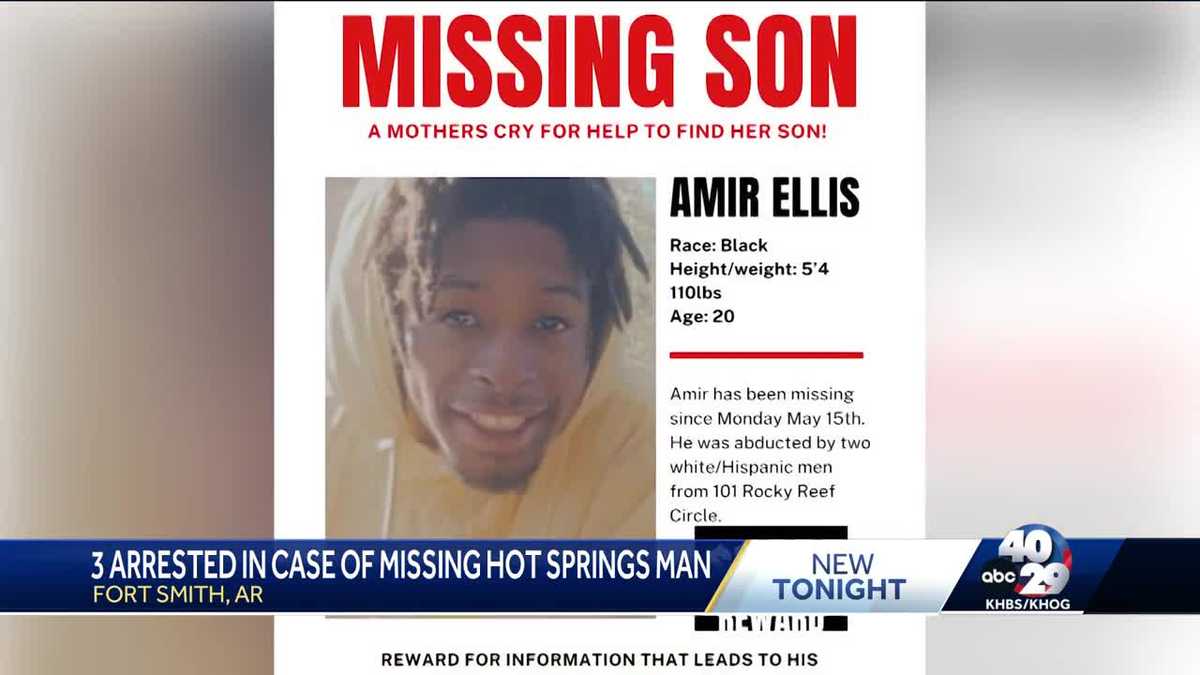 Three people arrested in connection to Hot Springs missing person