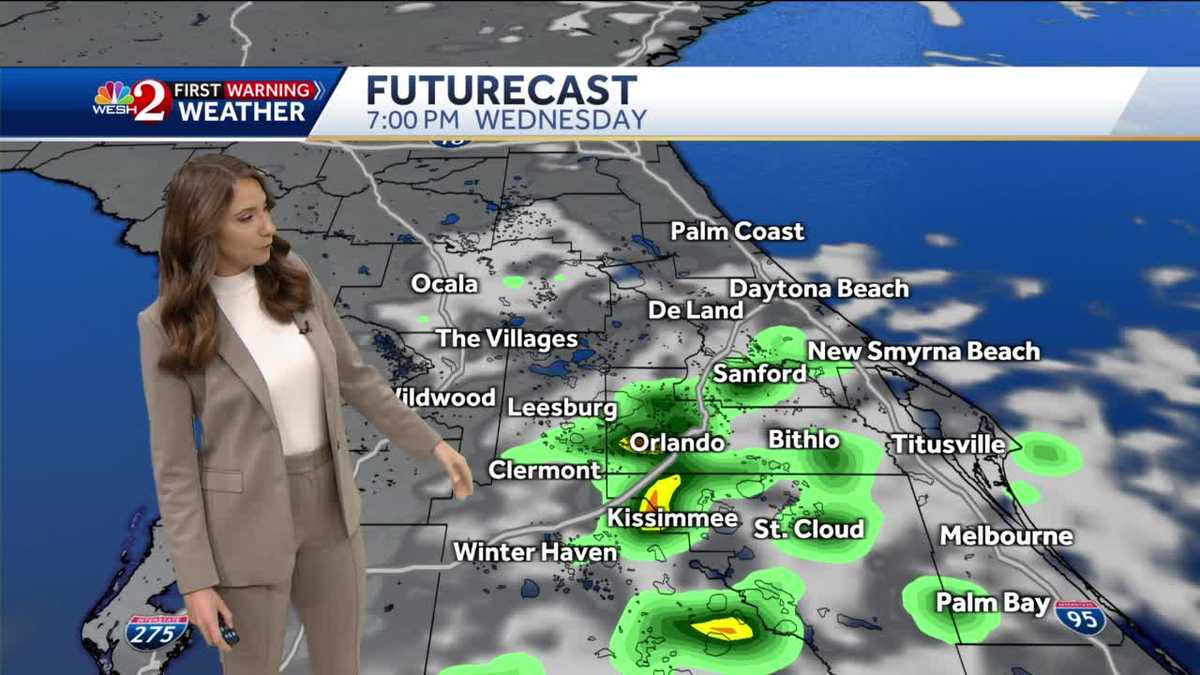 Showers, storms Wednesday afternoon