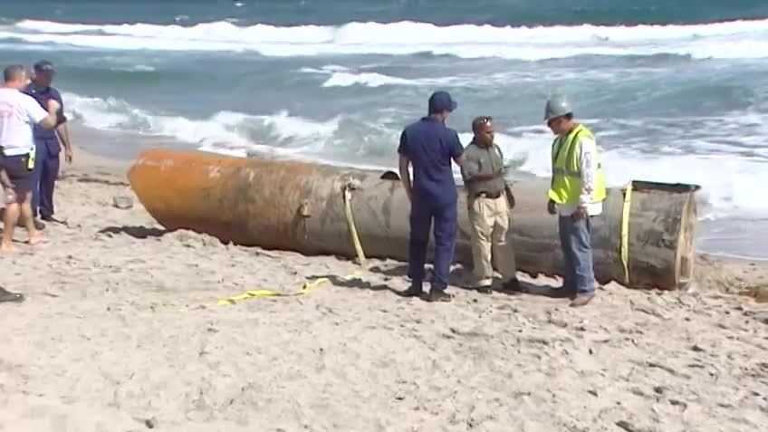 Large, mysterious object washes ashore on Highland Beach