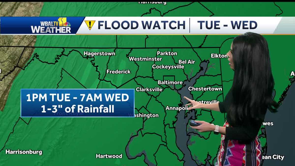 Flood Watch, Coastal Flood Warning for Maryland