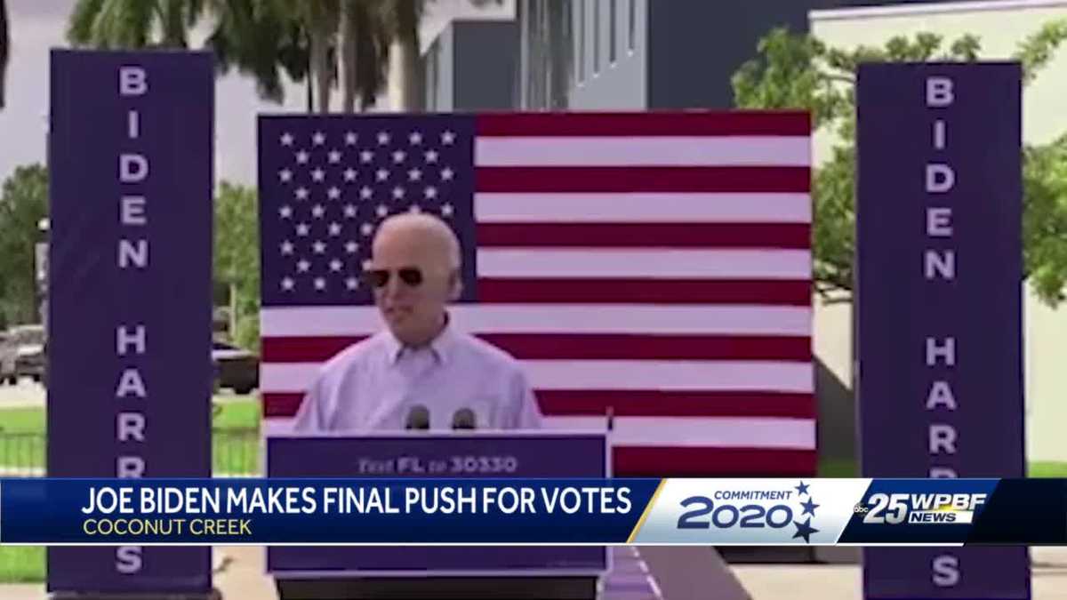 Joe Biden holds drive-in rally in South Florida
