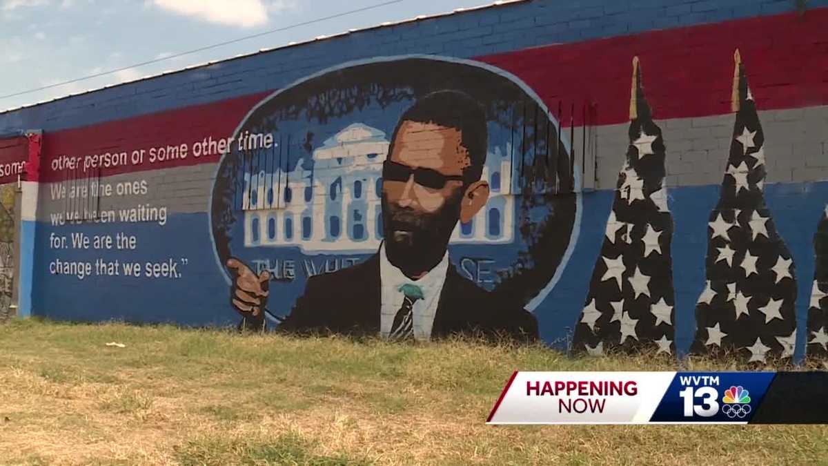 Mural of former President defaced for a second time