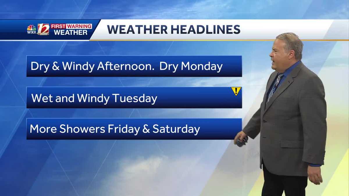 WATCH: Dry Sunday-Monday. Heavy Rains Tuesday