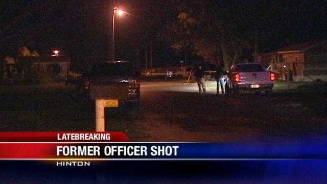 Former officer shot during scuffle with Hinton police
