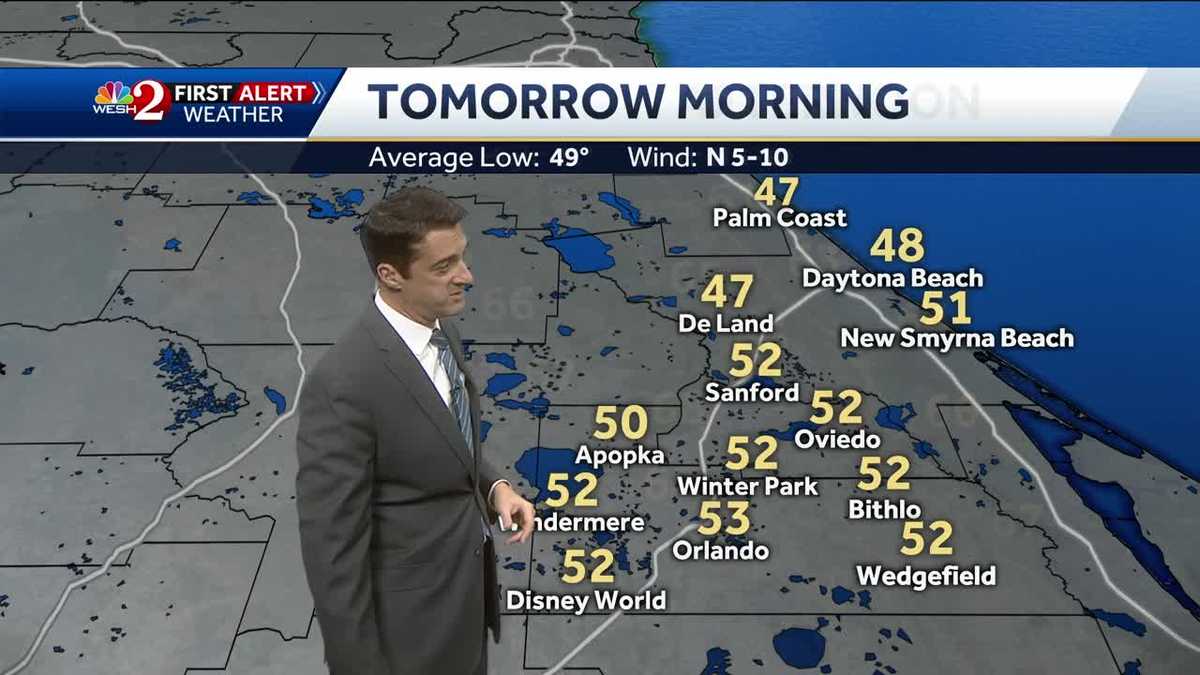 Dropping to the 60s Wednesday