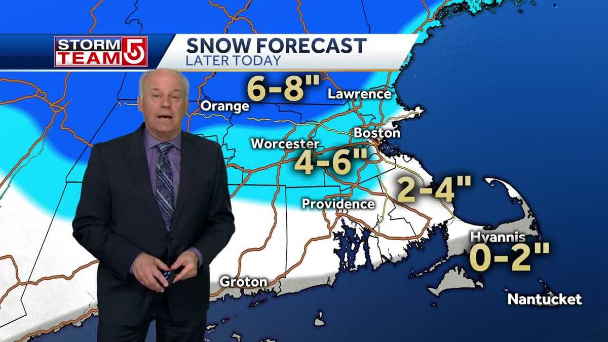 Video: Several hours of snow before switch to sleet, rain