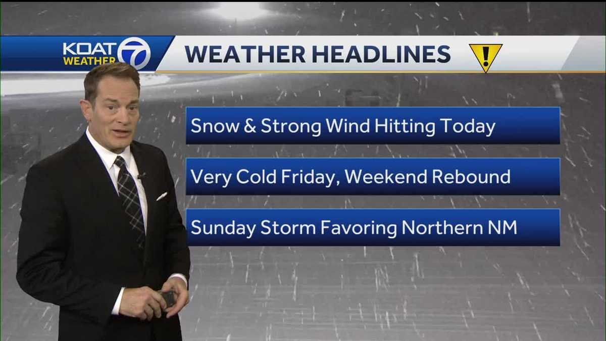 Snow and wintry mix showers paired with very strong winds expected today