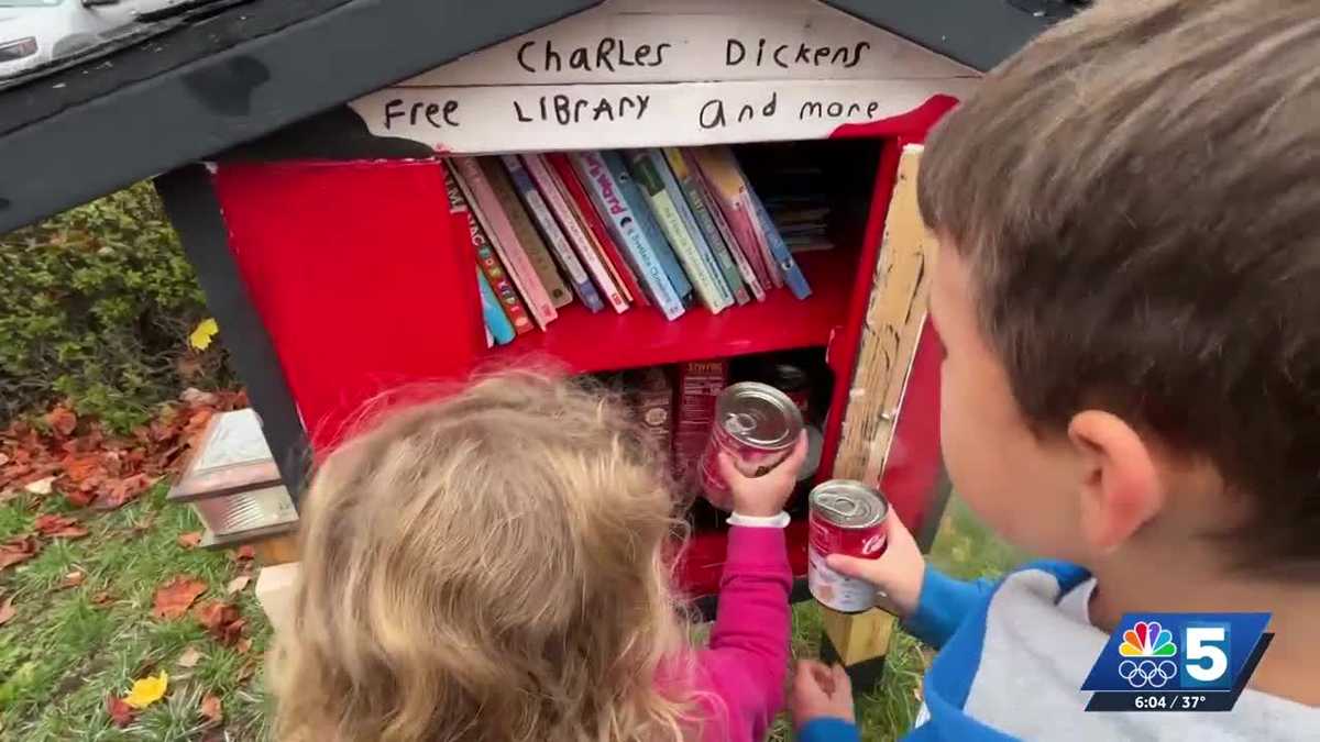 8-year-old turns little library into free food pantry for neighbors