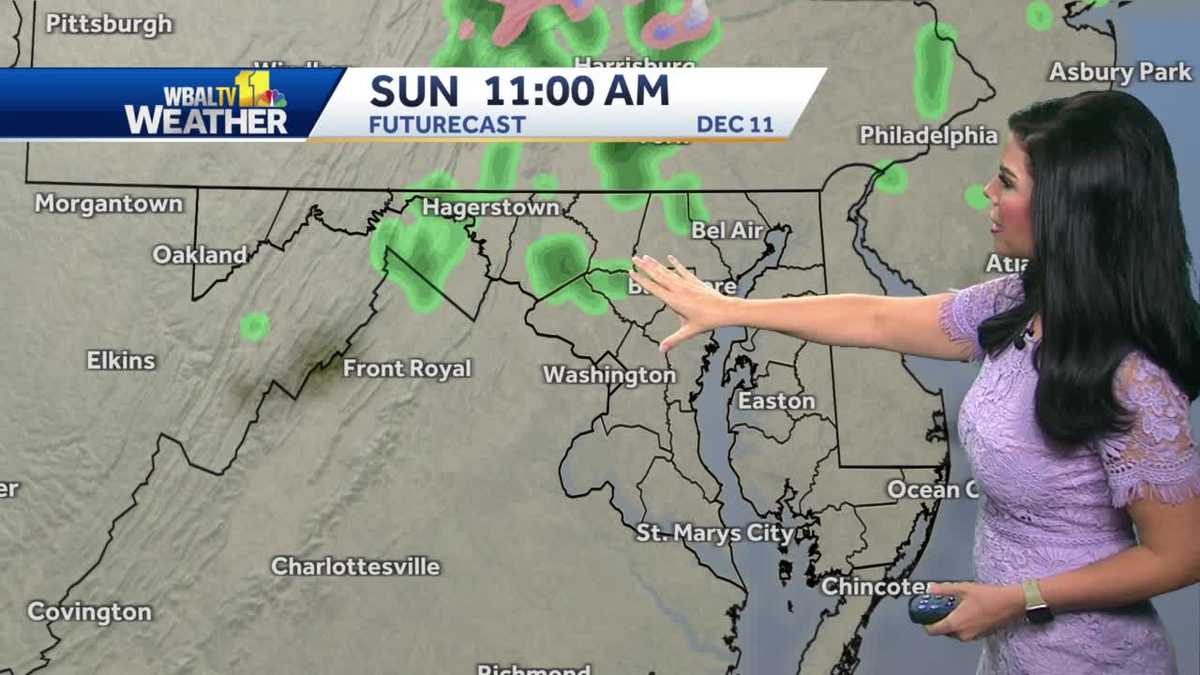 Sunday showers to make way for clearer skies