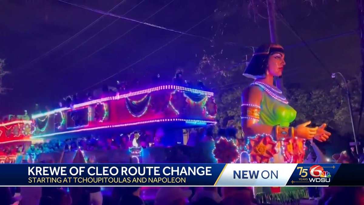 Krewe of Cleopatra parade route change