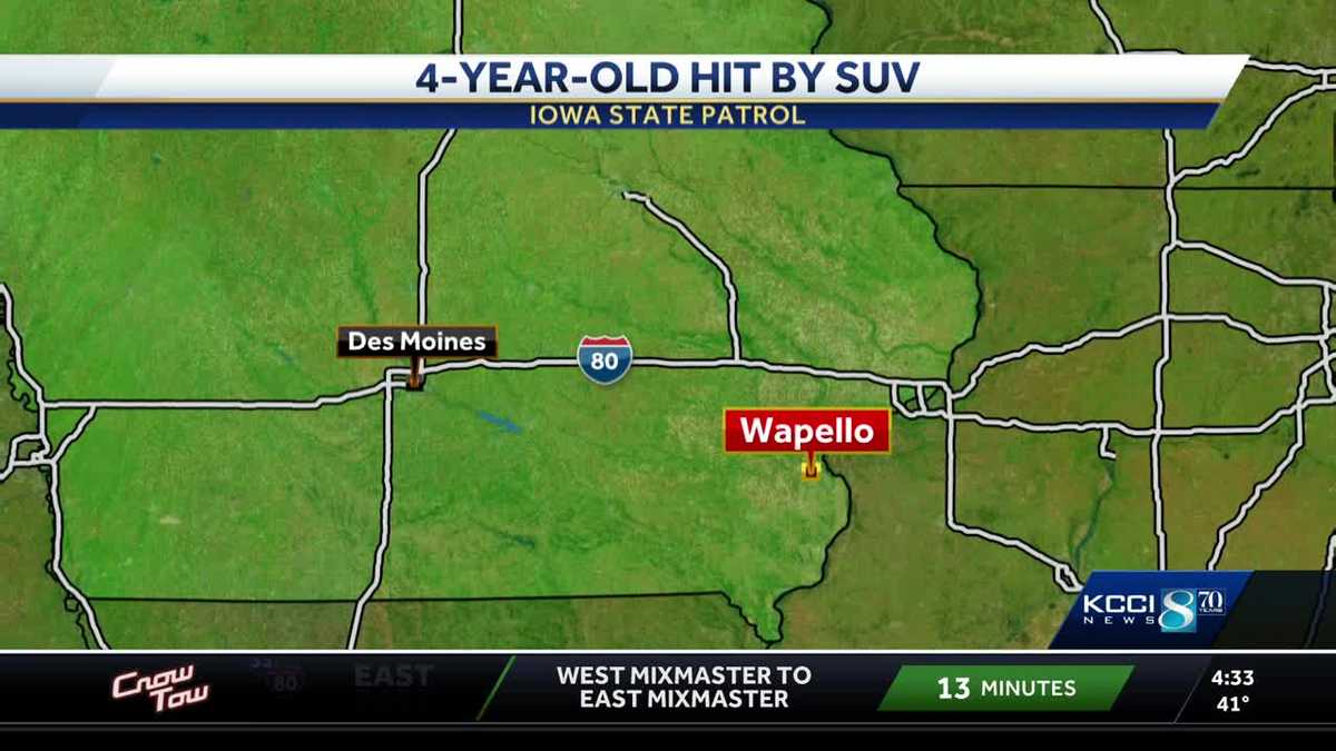 SUV hits, seriously injures 4-year-old in Wapello, Iowa