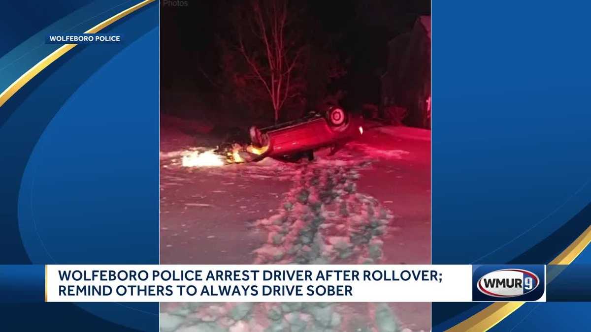 Wolfeboro police arrest driver after rollover crash
