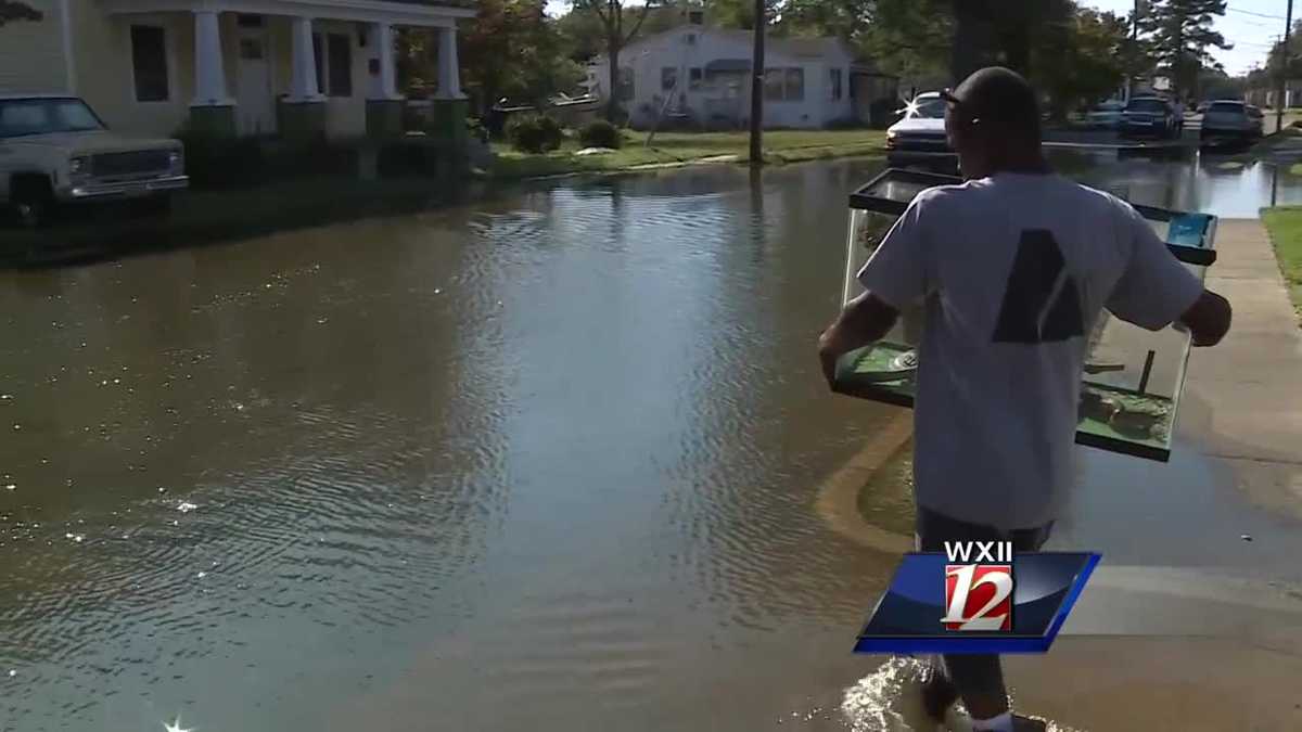 Streets in Kinston covered with flood water