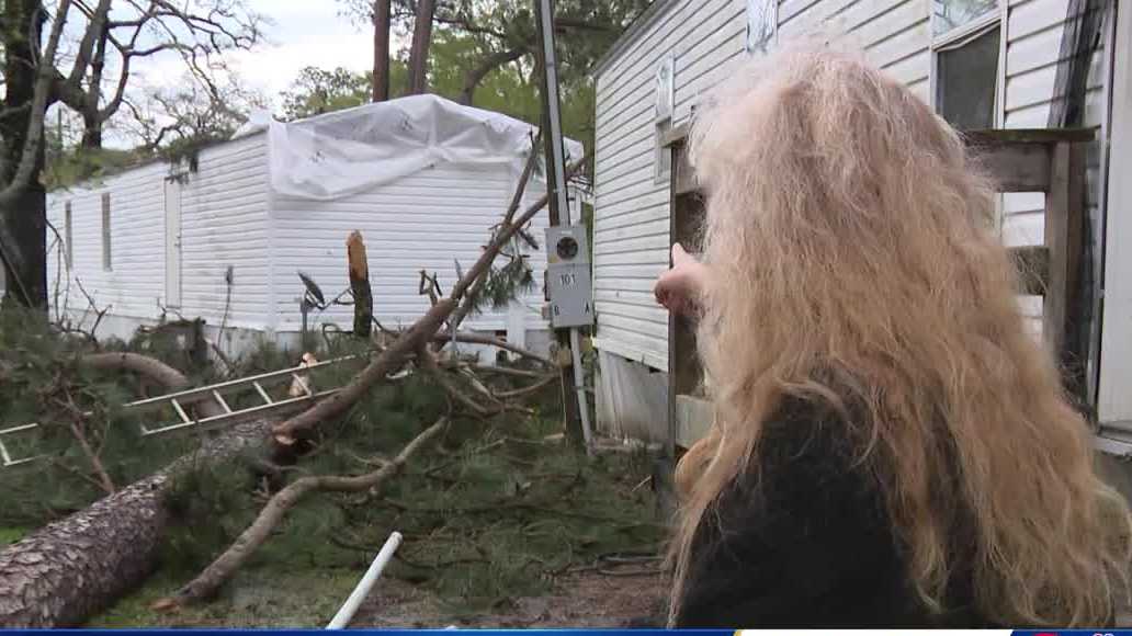 Tree falls on a home in Slidell causing damage