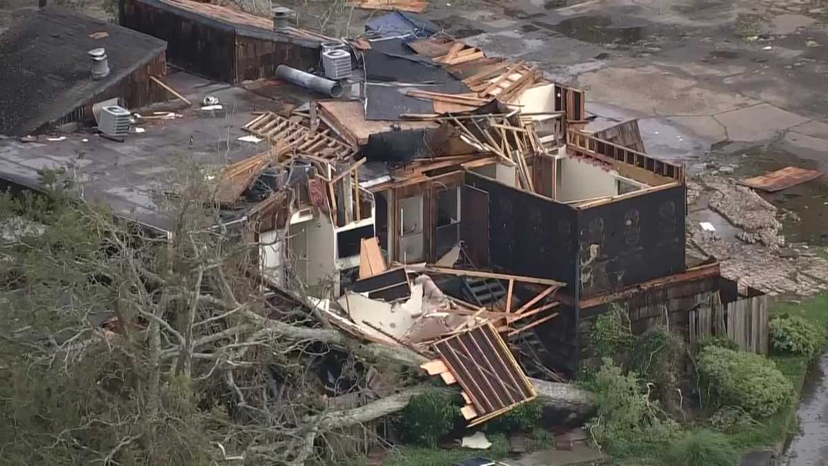 Hurricane Laura: Aerial video shows extensive damage along southwest ...